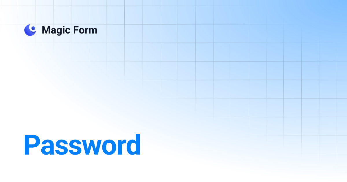 Password | Magic Form